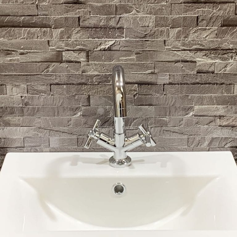 Natural Stone Anthracite PVC Wall Cladding – Waterproof Stone Effect ...